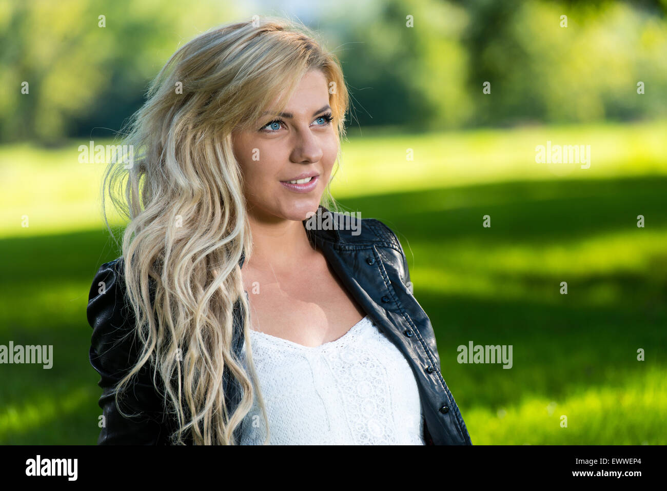 Relaxation On Field Stock Photo - Alamy