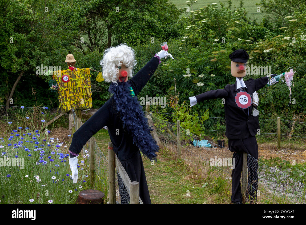 Ringmer Scarecrow Festival, Ringmer, Sussex, UK Stock Photo - Alamy