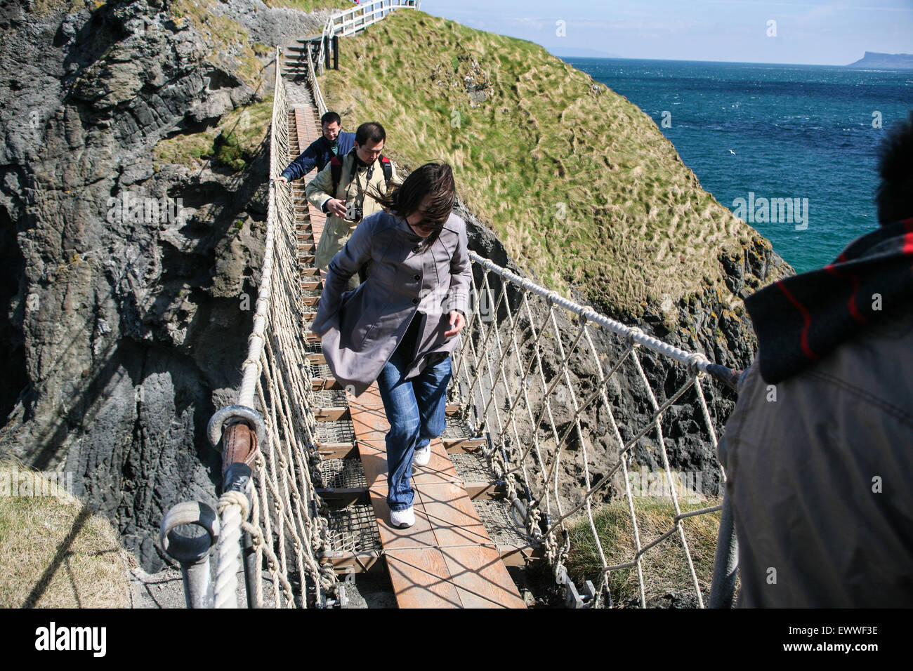 Rickety rope bridge hi-res stock photography and images - Alamy