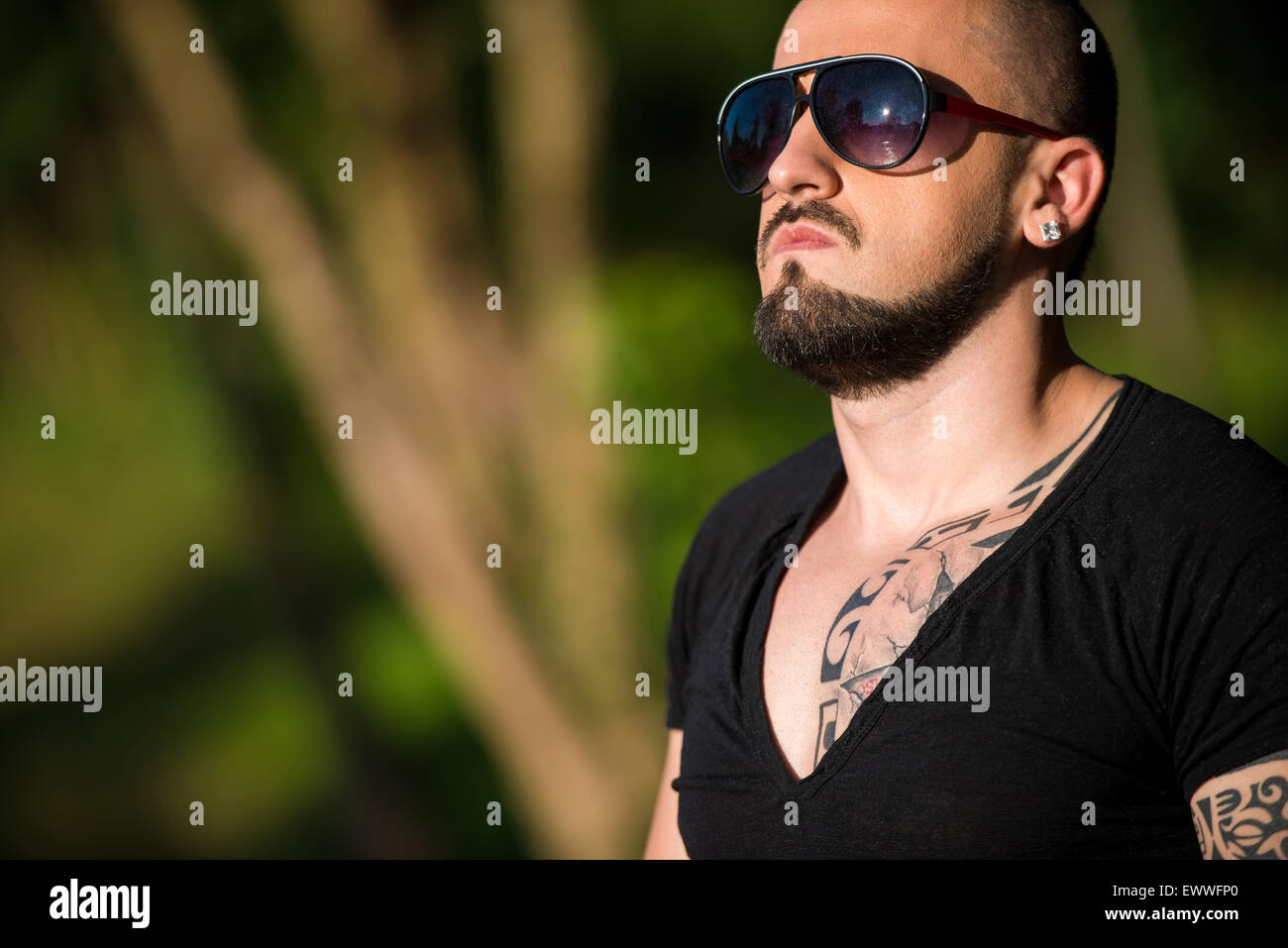 Relaxation On Field Stock Photo - Alamy