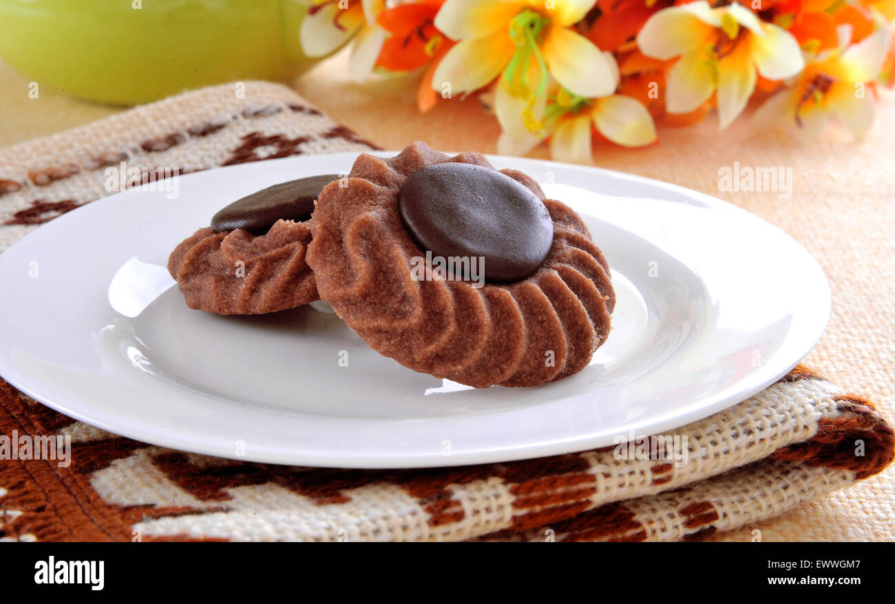Chocolate Cream Biscuits-4 Stock Photo - Alamy