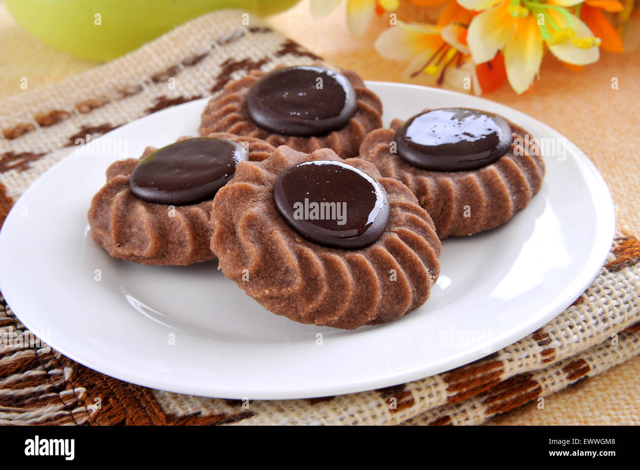 Chocolate Cream Biscuits-3 Stock Photo - Alamy