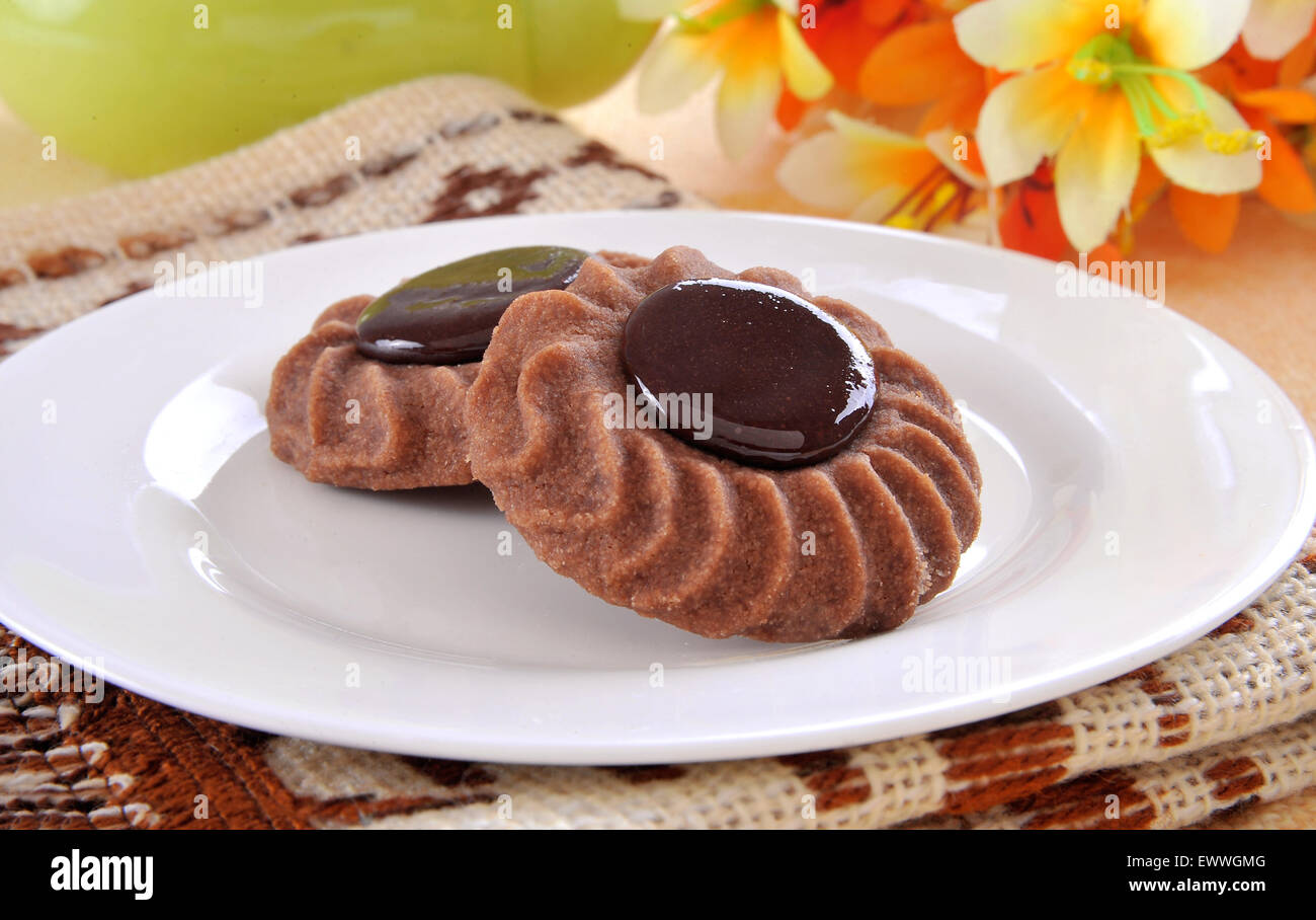 Chocolate Cream Biscuits-2 Stock Photo - Alamy