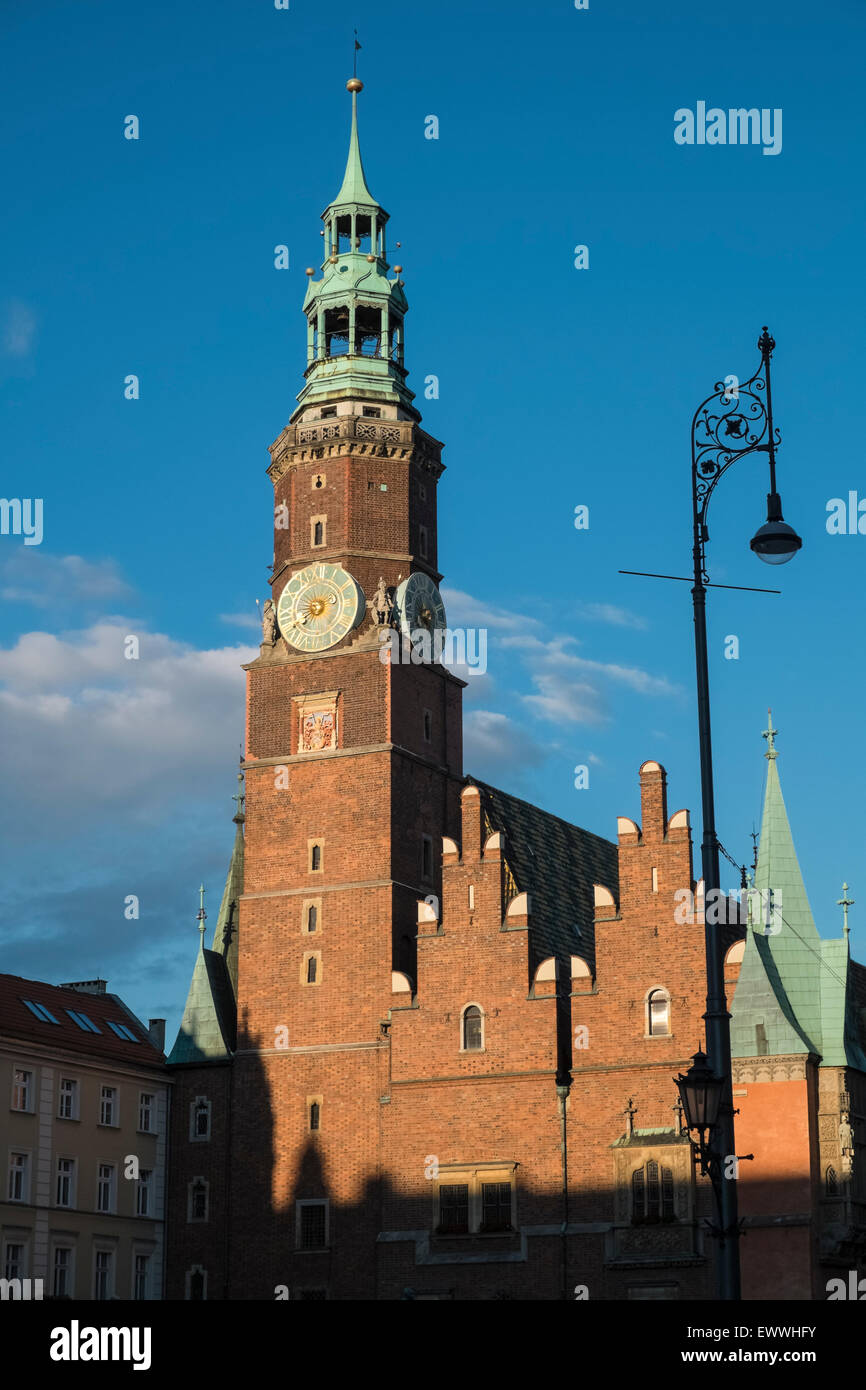 Wroclaw town hall clock tower hi-res stock photography and images - Alamy