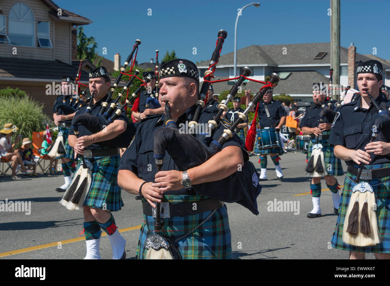 Vancouver, Canada. 1st July, 2015. Delta Pipe Band at the 70th Annual ...