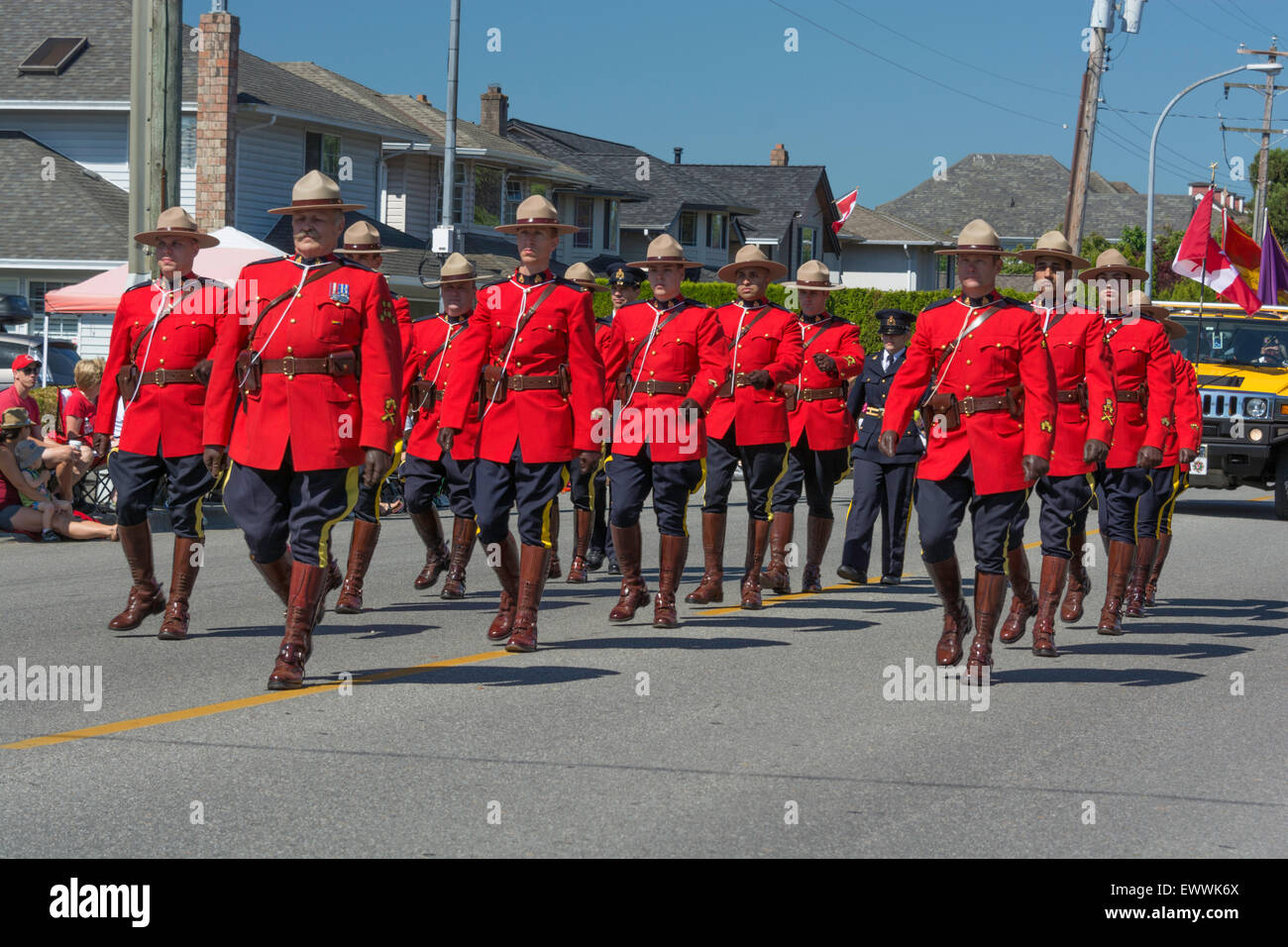 Vancouver, Canada. 1st July, 2015. RCMP in their dress uniforms at the ...