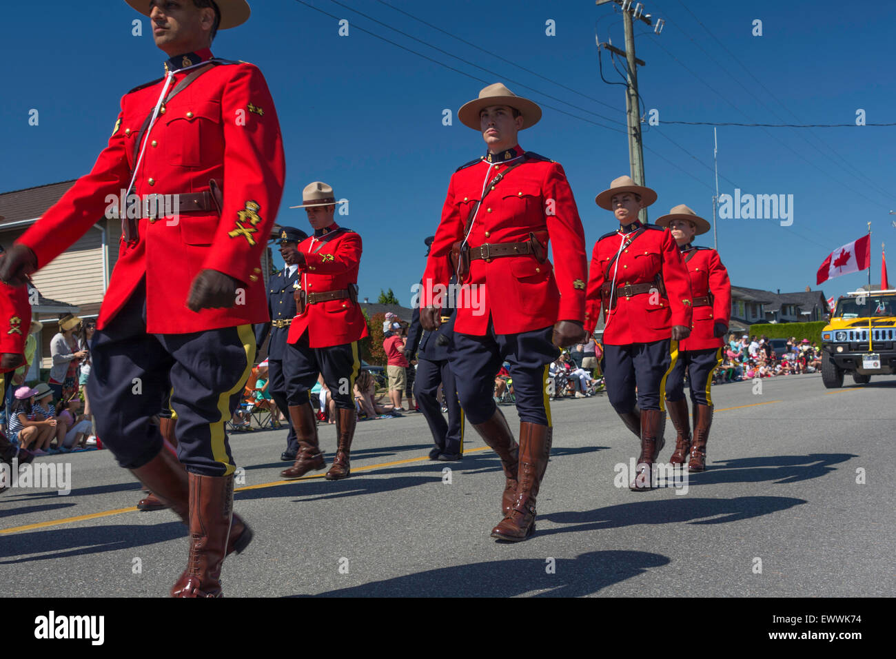 Vancouver, Canada. 1st July, 2015. RCMP in their dress uniforms at the ...