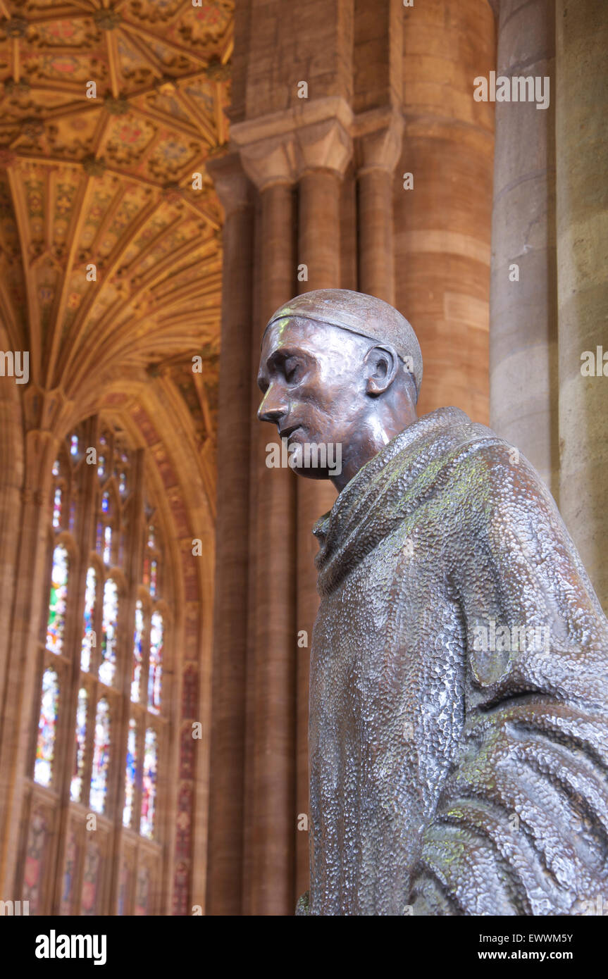 Bronze statue of St Aldhelm by Marzia Colonna, situated beneath the ...