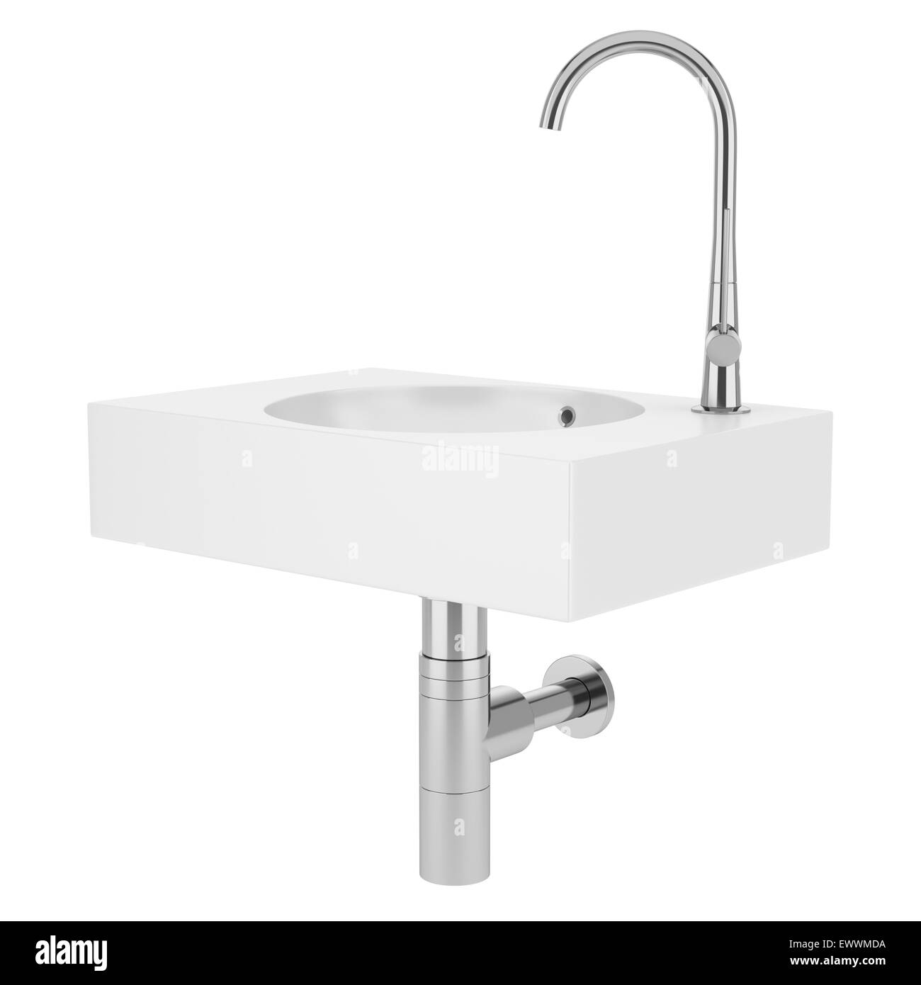 ceramic bathroom sink isolated on white background Stock Photo - Alamy