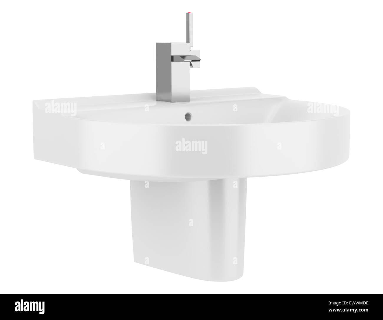 ceramic bathroom sink isolated on white background Stock Photo - Alamy