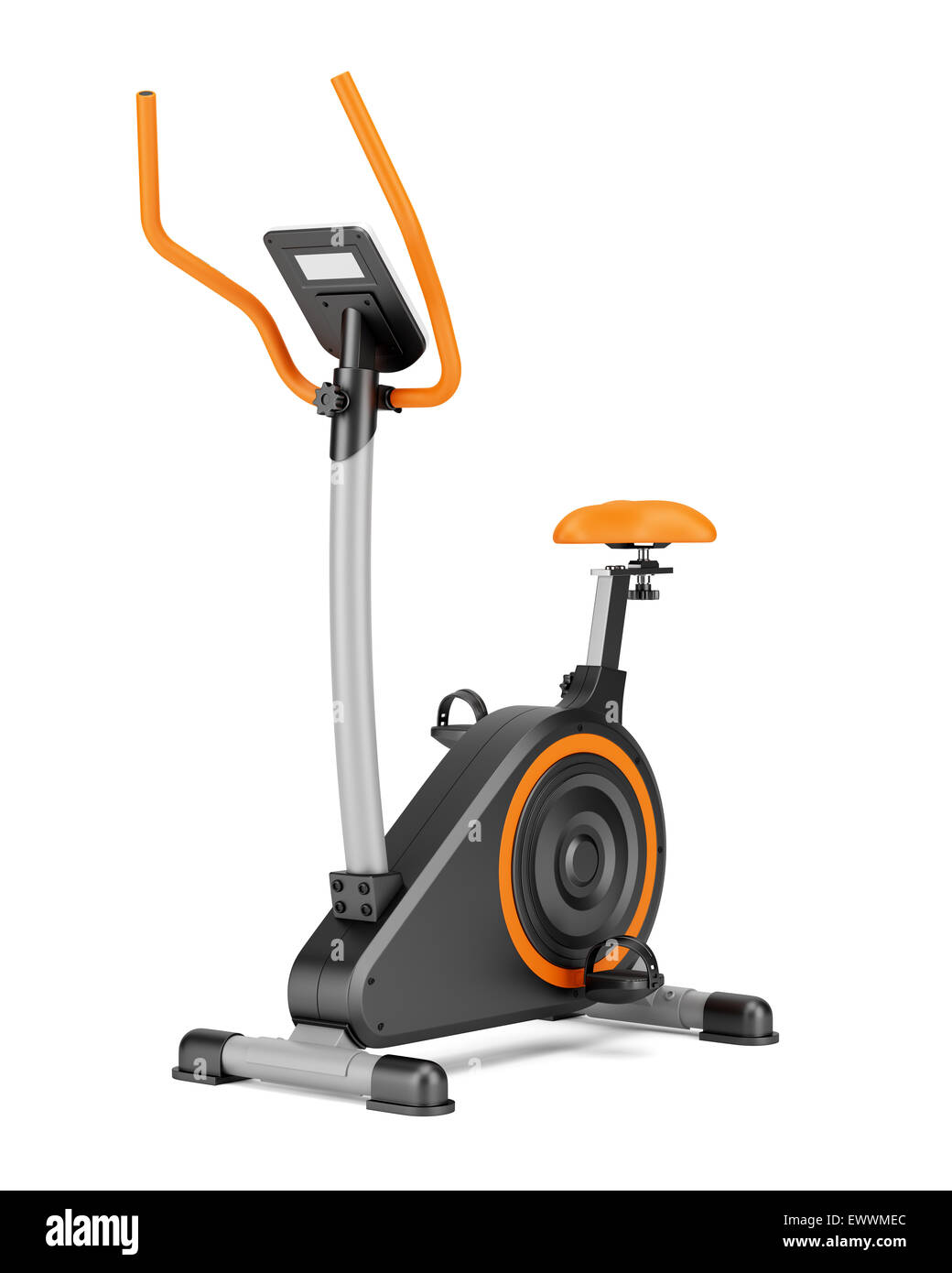 stationary exercise bike isolated on white background Stock Photo - Alamy