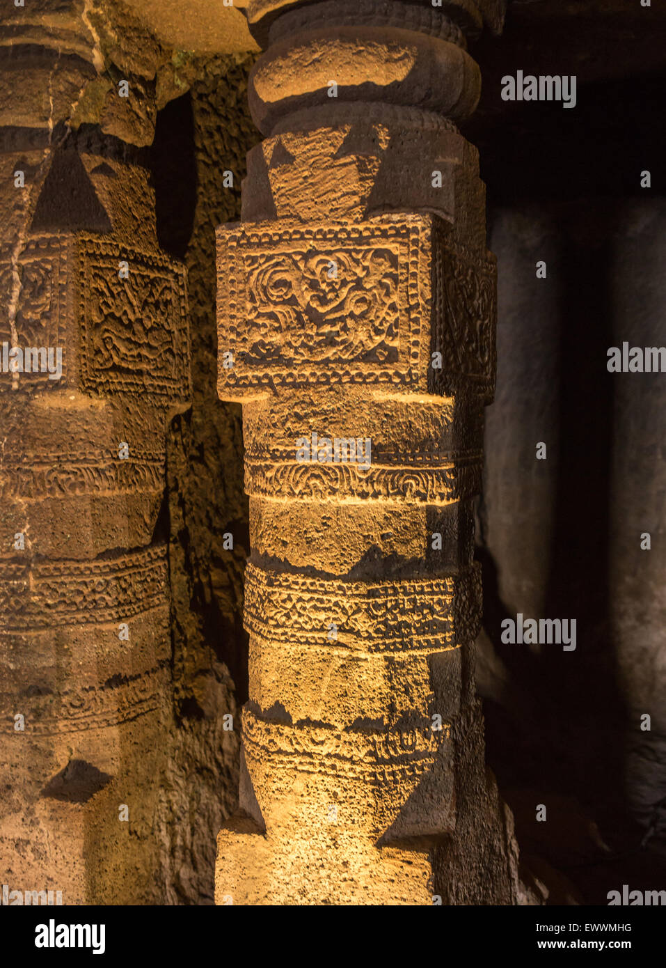 Ancient style stone rock carved wall hi-res stock photography and ...