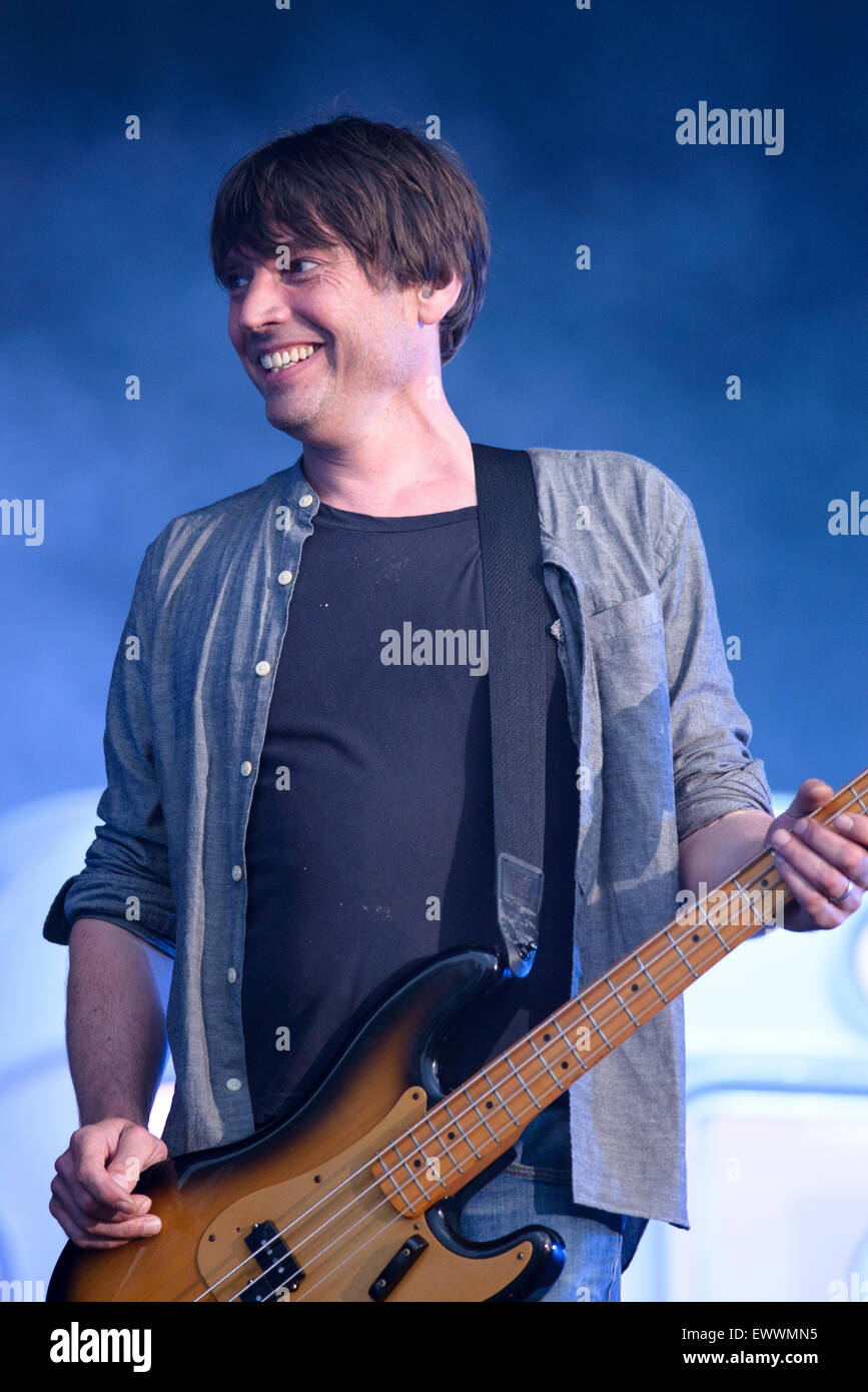 Blur plays British Summertime Hyde Park 2015 on 20/06/2015 . Persons ...