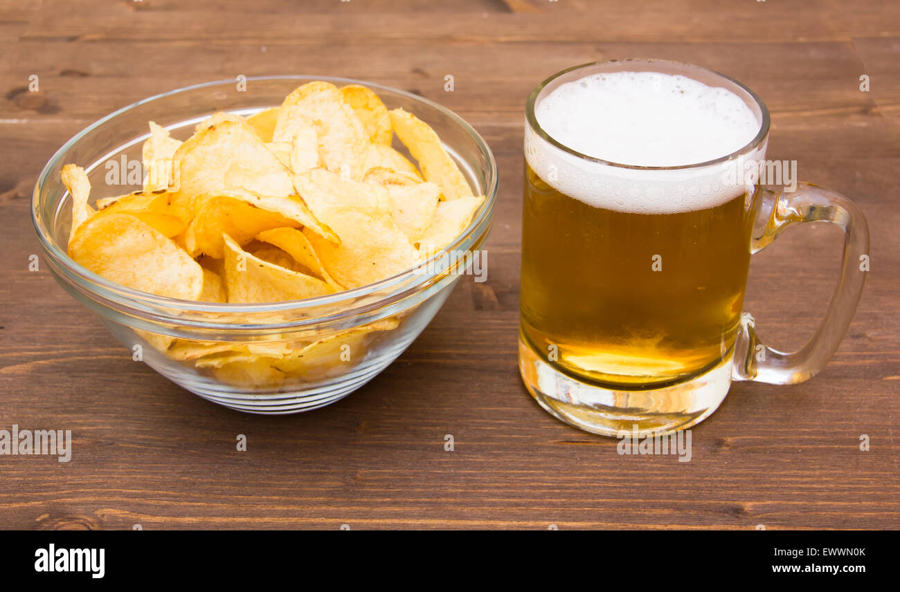 Beer chips on table hi-res stock photography and images - Alamy