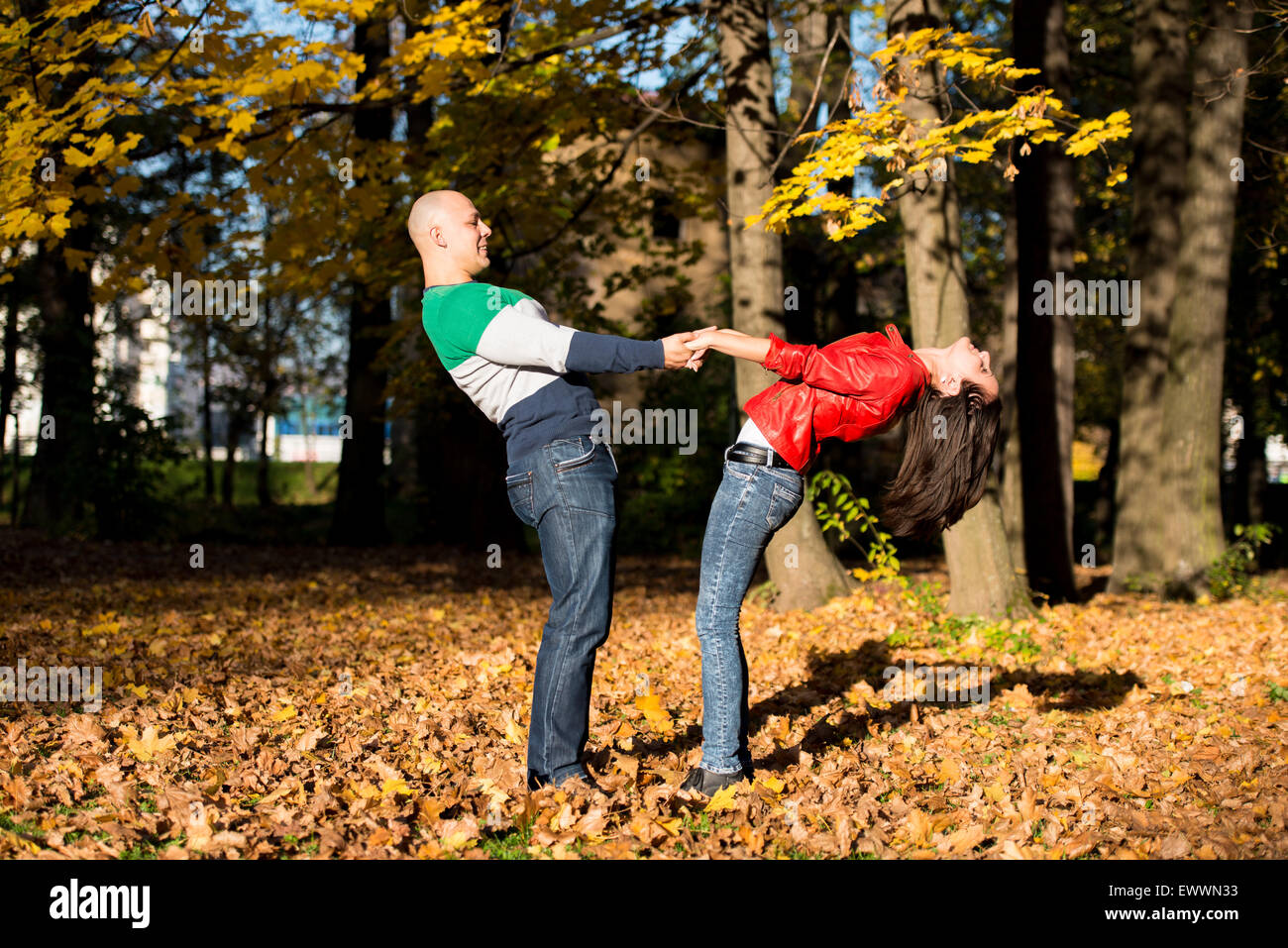 Man Spinning His Girlfriend Stock Photo - Alamy