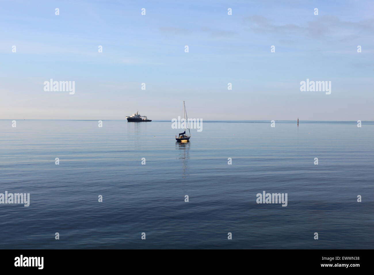 early morning seascape in mounts bay penzance cornwall Stock Photo - Alamy