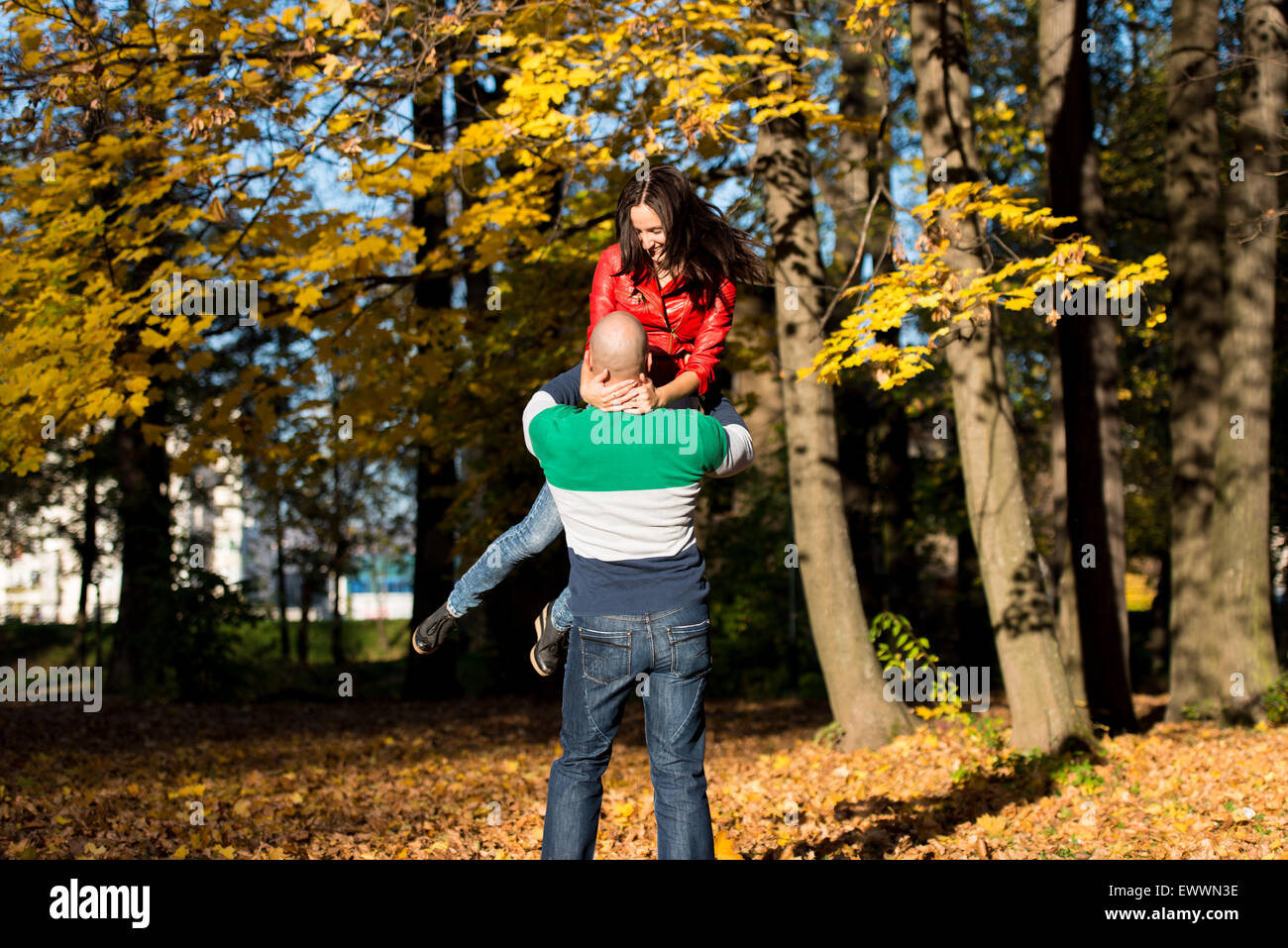 Happy woman spinning around hi-res stock photography and images - Alamy