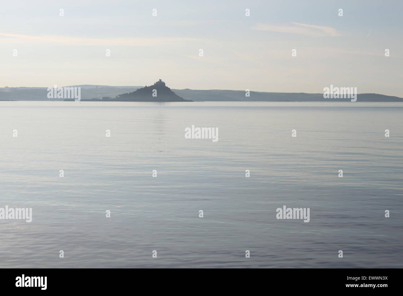 early morning seascape in mounts bay penzance cornwall Stock Photo - Alamy