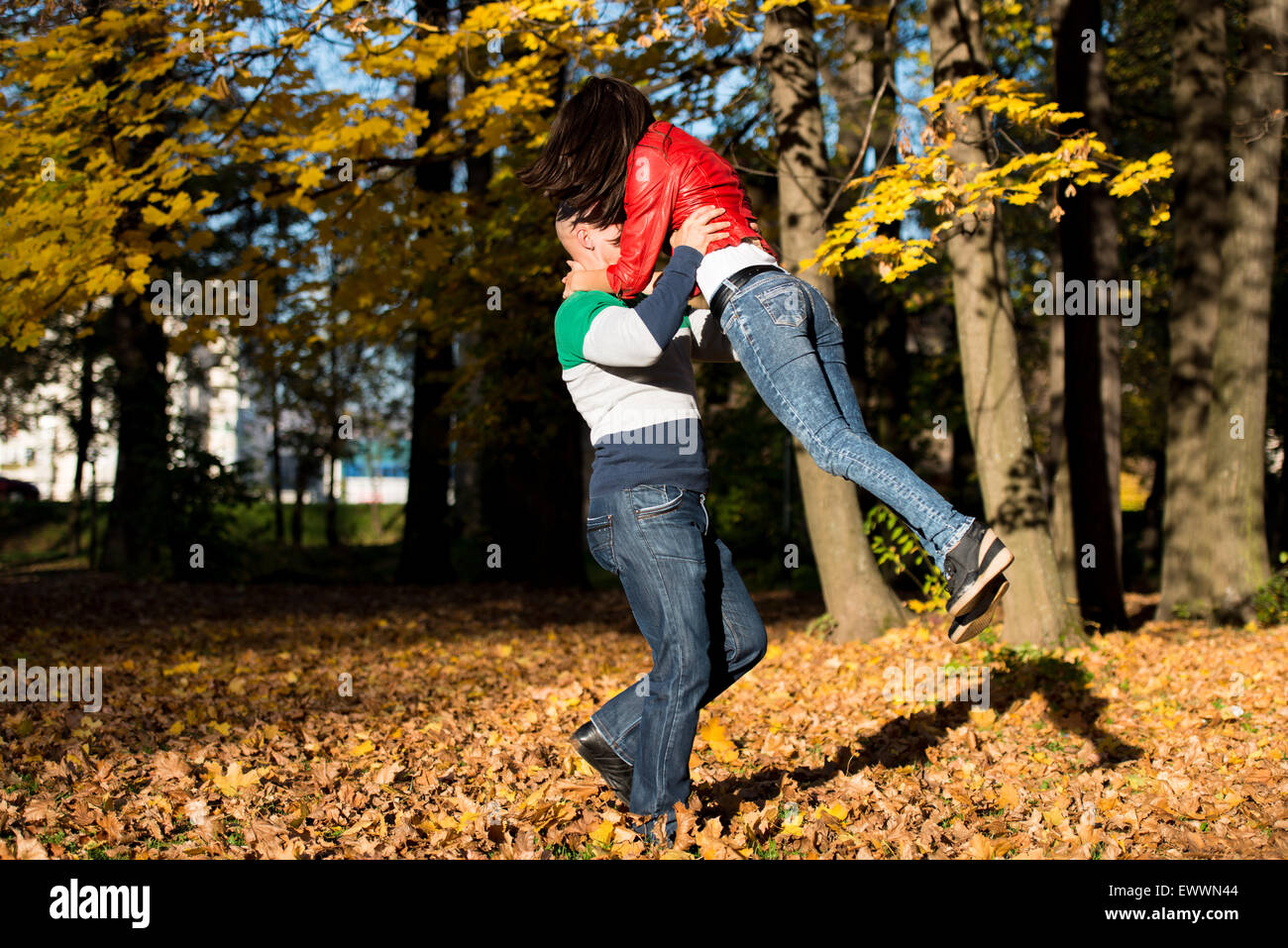 Man Spinning Woman Stock Photo - Alamy