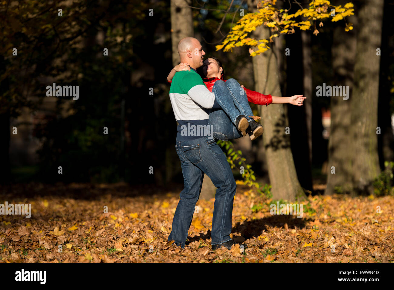 Man Spinning His Girlfriend Stock Photo - Alamy