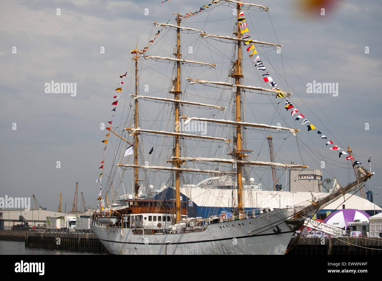 Belfast, UK. 1st July 2015 The Ecuadorian Navy Ship Guayas which was ...