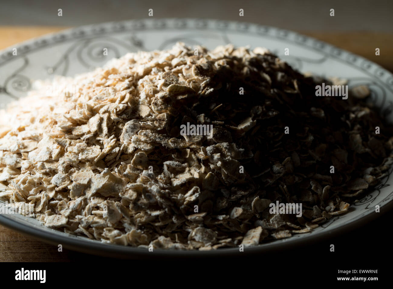 Oat Flake In A Bowl Stock Photo - Alamy