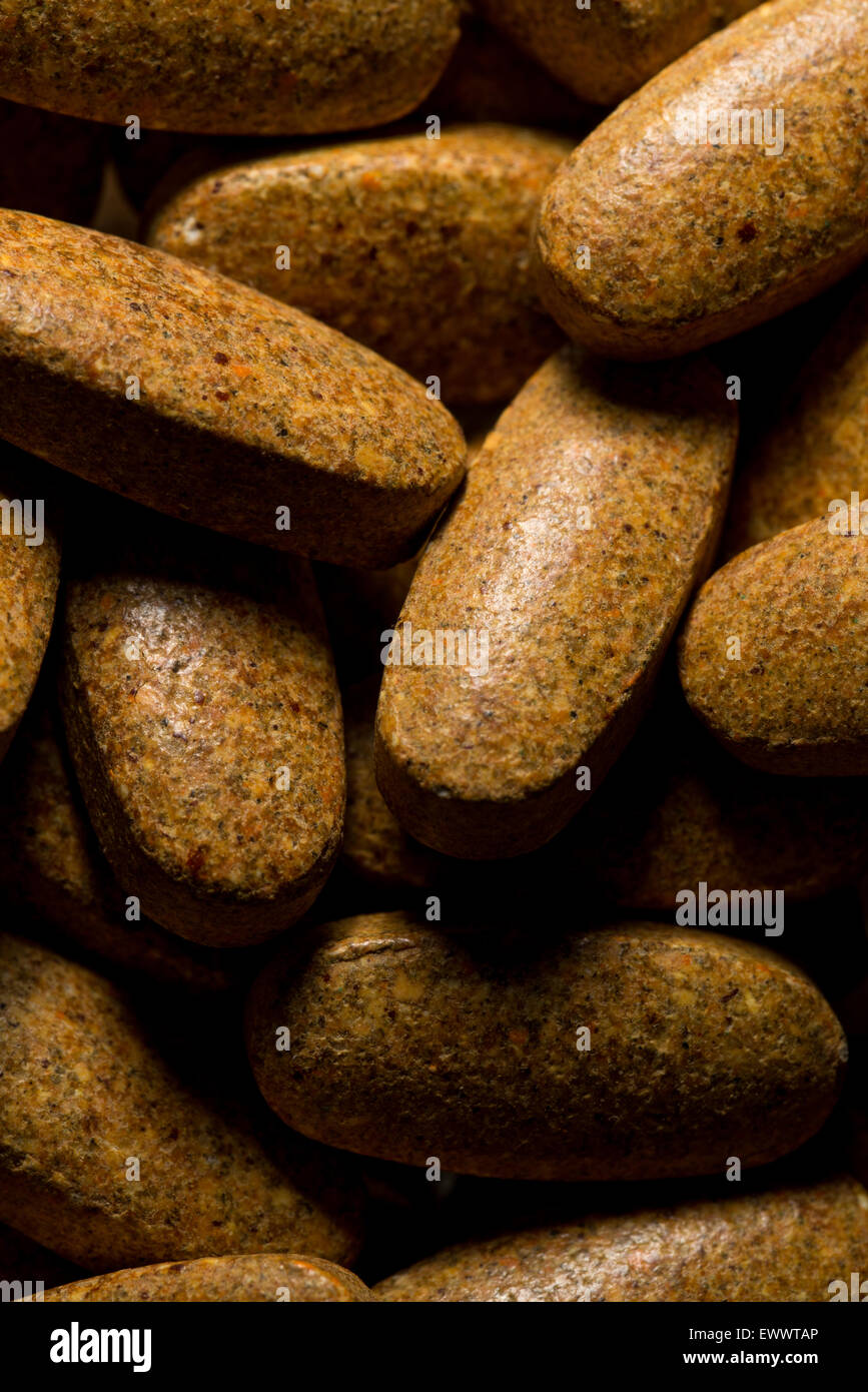 Brown Pills Spread Out Stock Photo - Alamy
