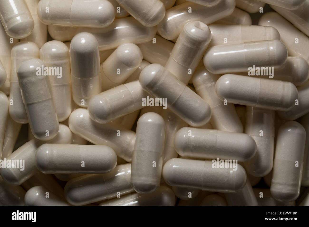White Capsule Close Up Stock Photo - Alamy