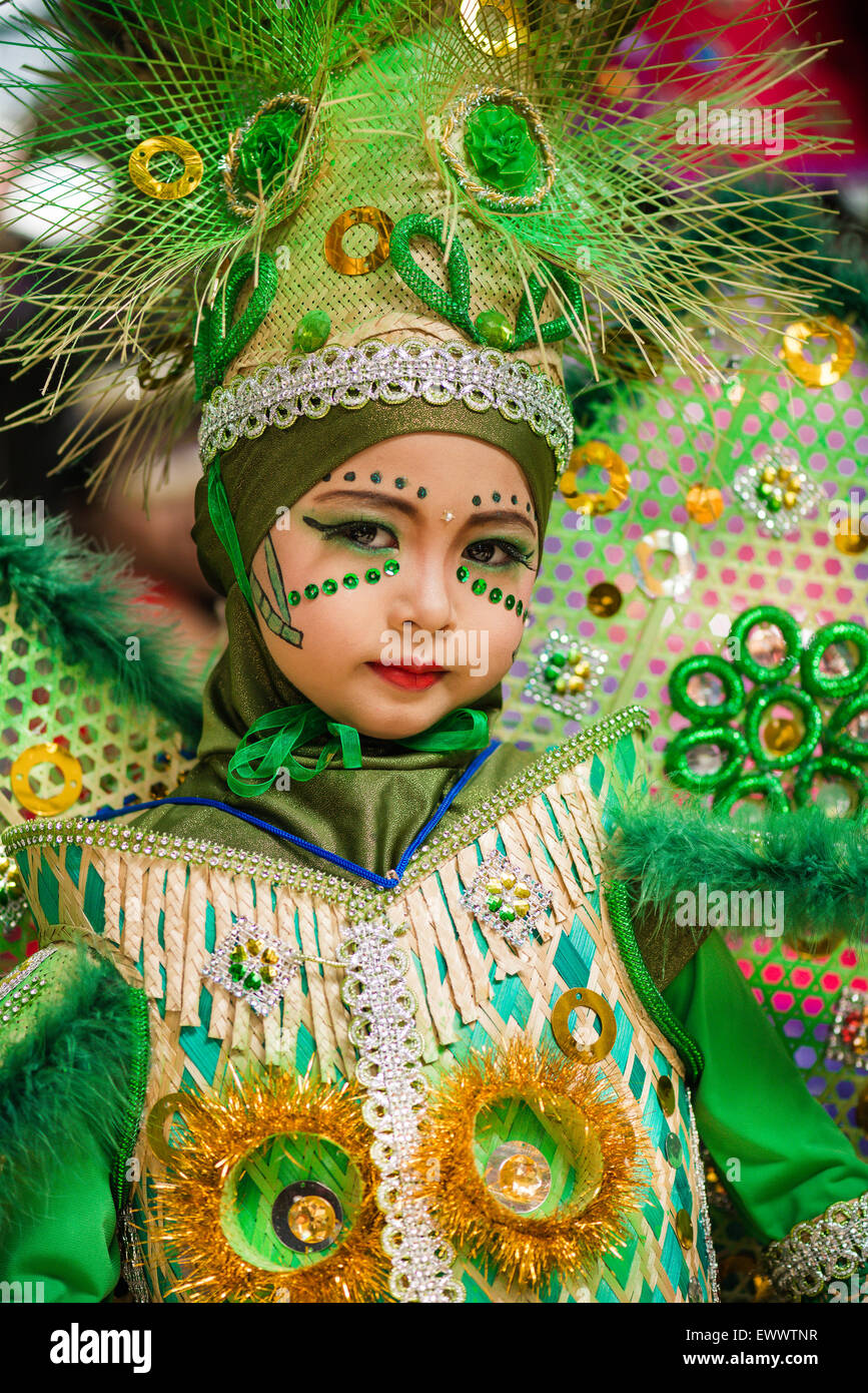 A child at the colourful Jember Fashion Carnival in Jember, Indonesia ...
