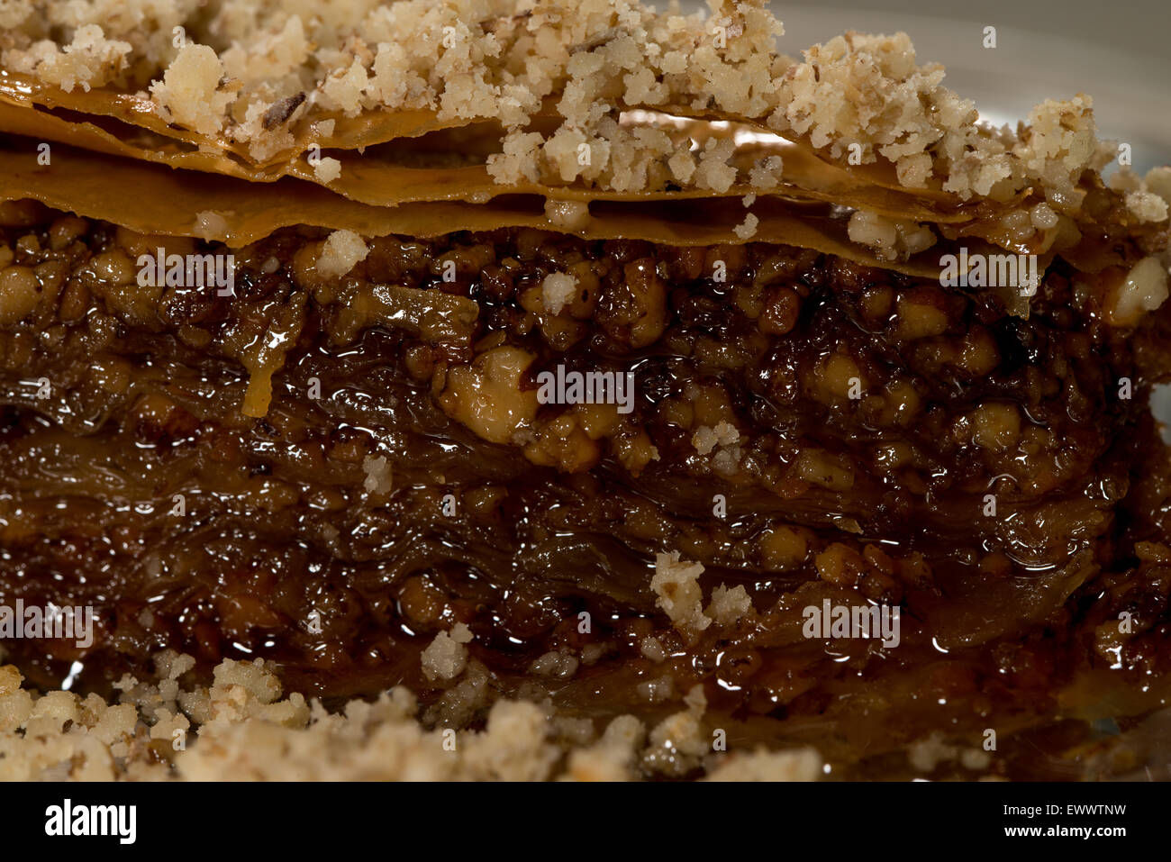 Greek Delicatessen Baklava Sweet Close Up Stock Photo - Alamy