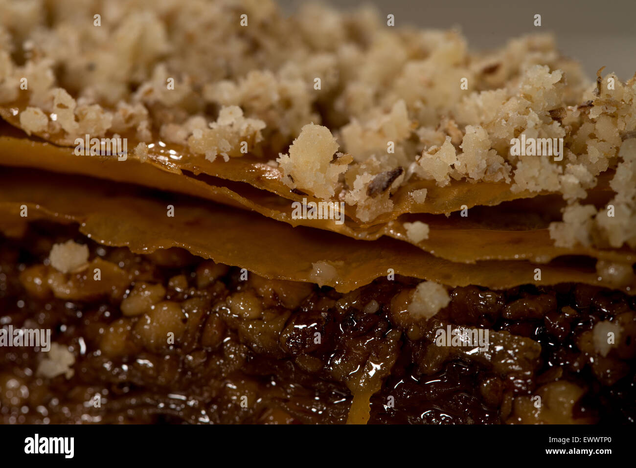 Greek Delicatessen Baklava Sweet Close Up Stock Photo - Alamy