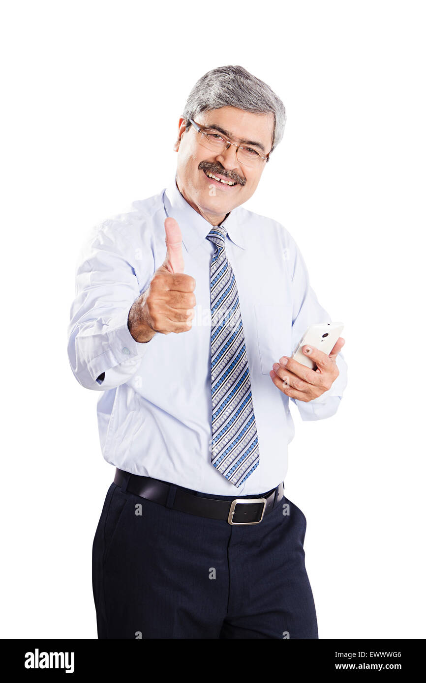 1 indian Business Man dialing Cell Phone Stock Photo - Alamy