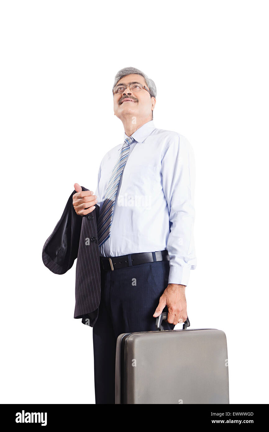 Businessman standing holding briefcase hand hi-res stock photography ...