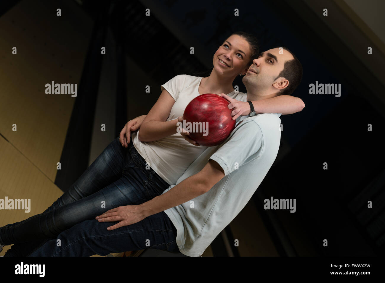 Bowling couple hi-res stock photography and images - Alamy