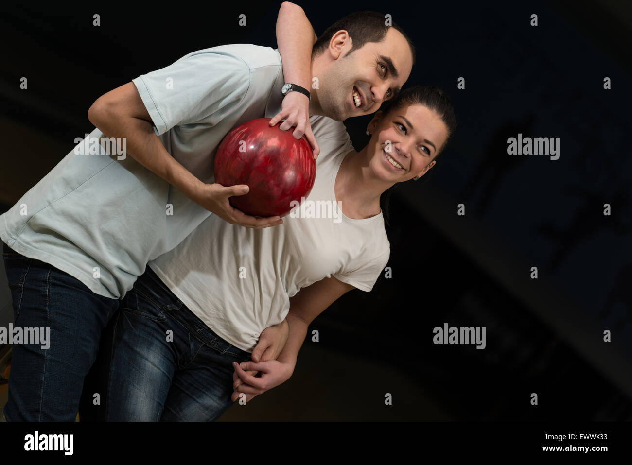 Bowling couple hi-res stock photography and images - Alamy