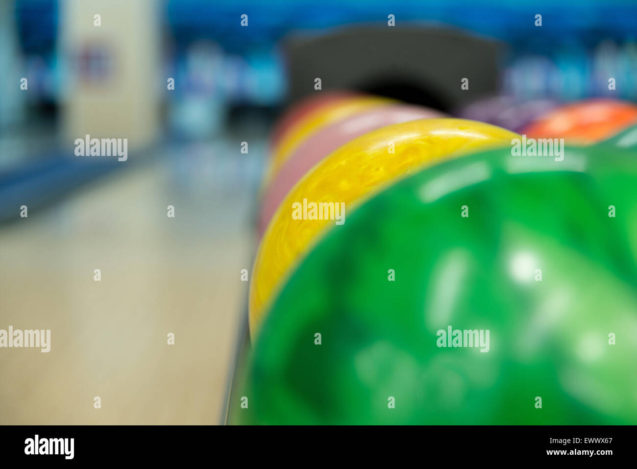 Bowling balls in rack hi-res stock photography and images - Alamy