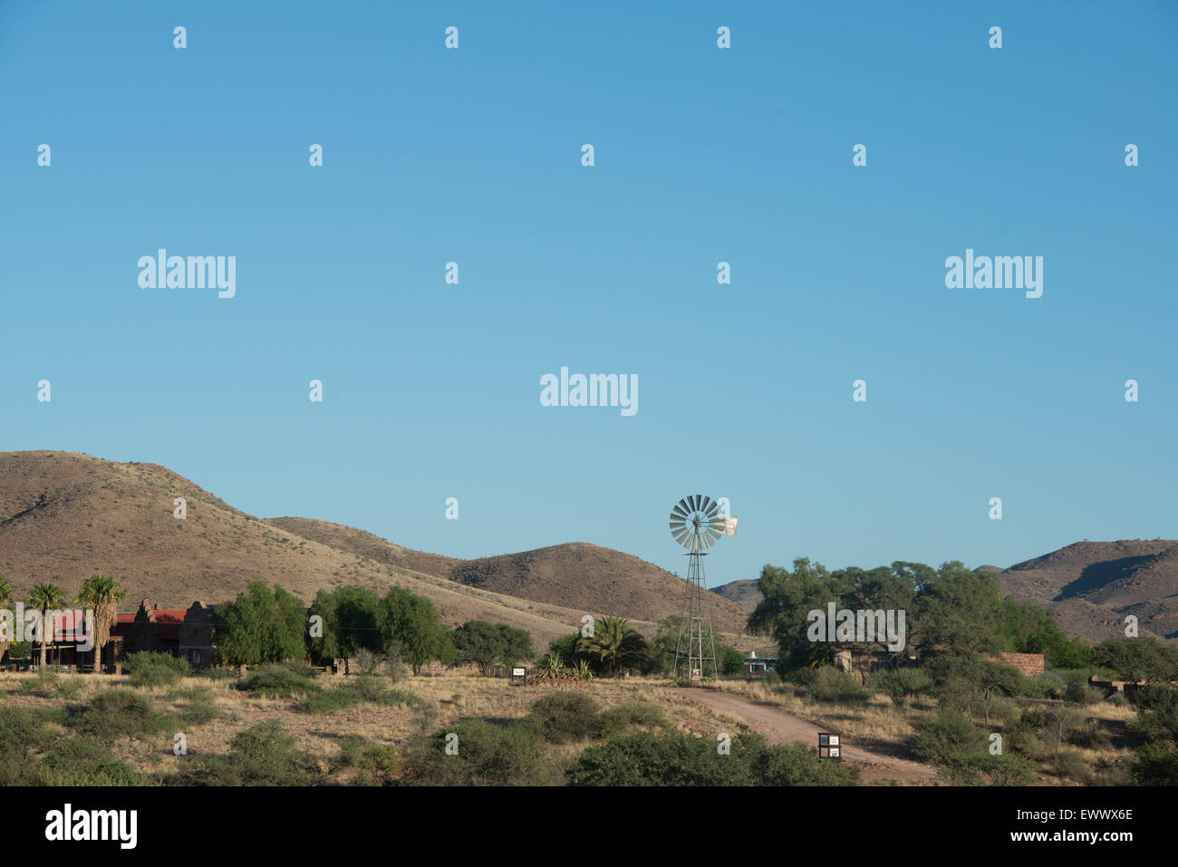 Windmill on a farm in namibia hi-res stock photography and images - Alamy