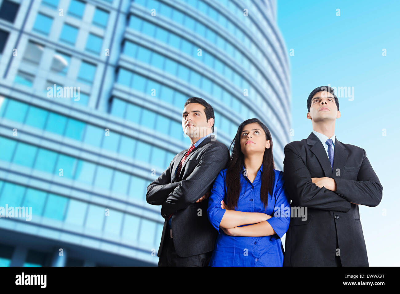 3 indian Business partner Dreaming Stock Photo - Alamy