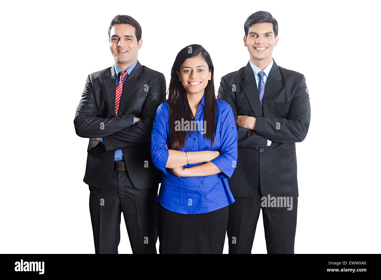 3 indian Business partner Posing Stock Photo - Alamy