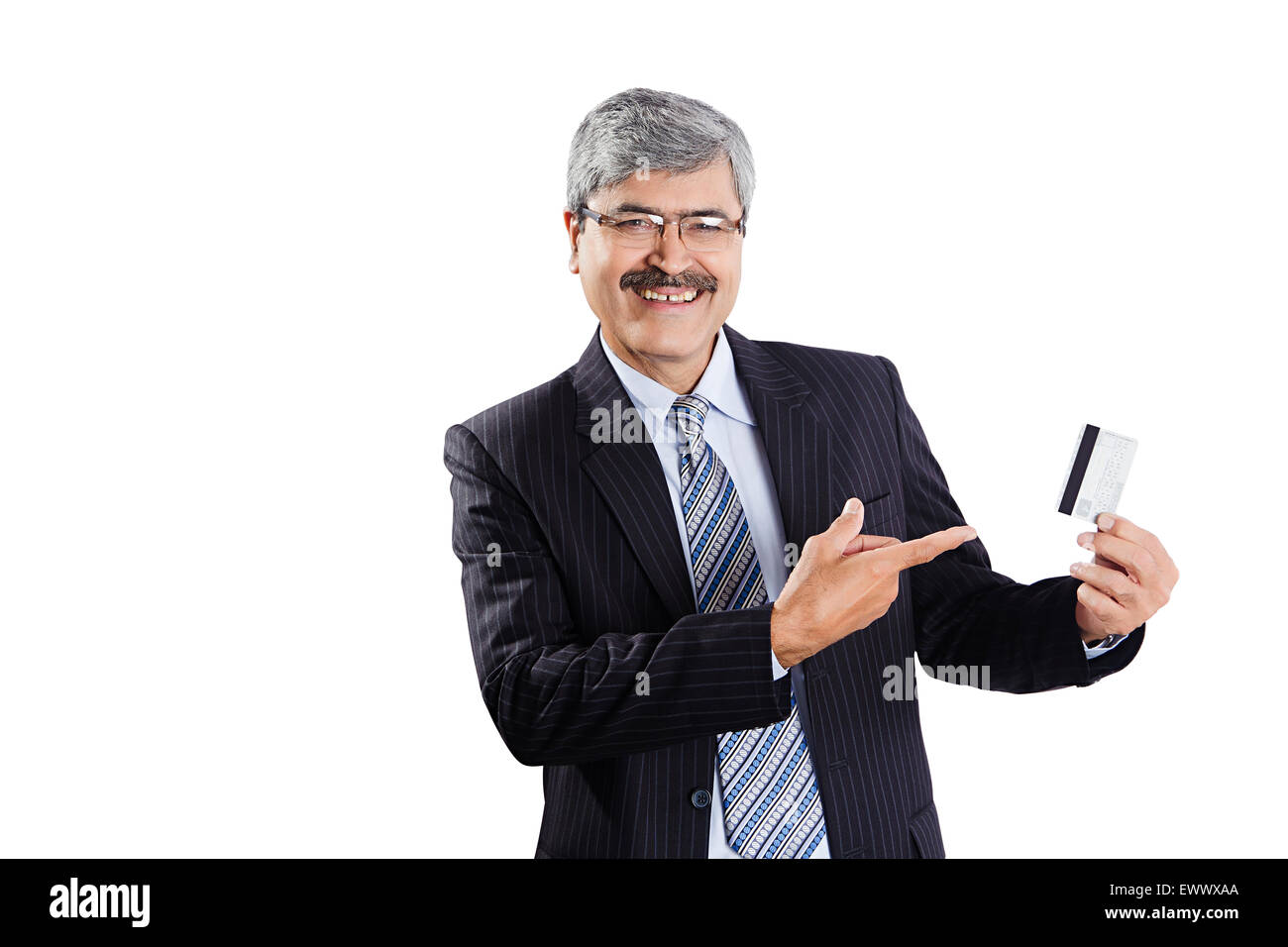 1 indian Business Man Credit Card showing Stock Photo - Alamy