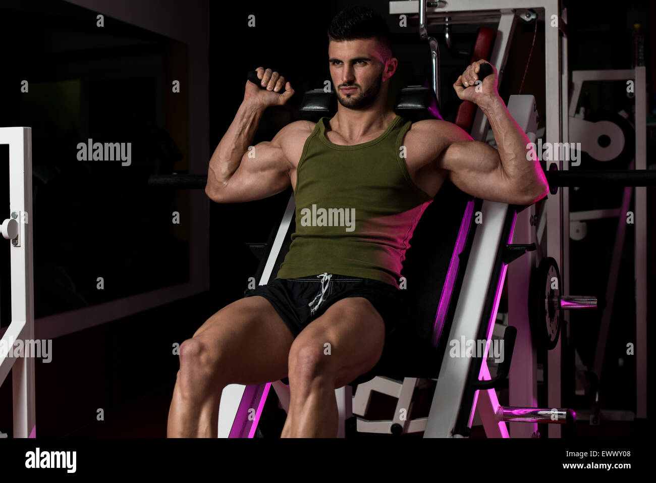 Health Club Leg Press Machine Stock Photo - Alamy