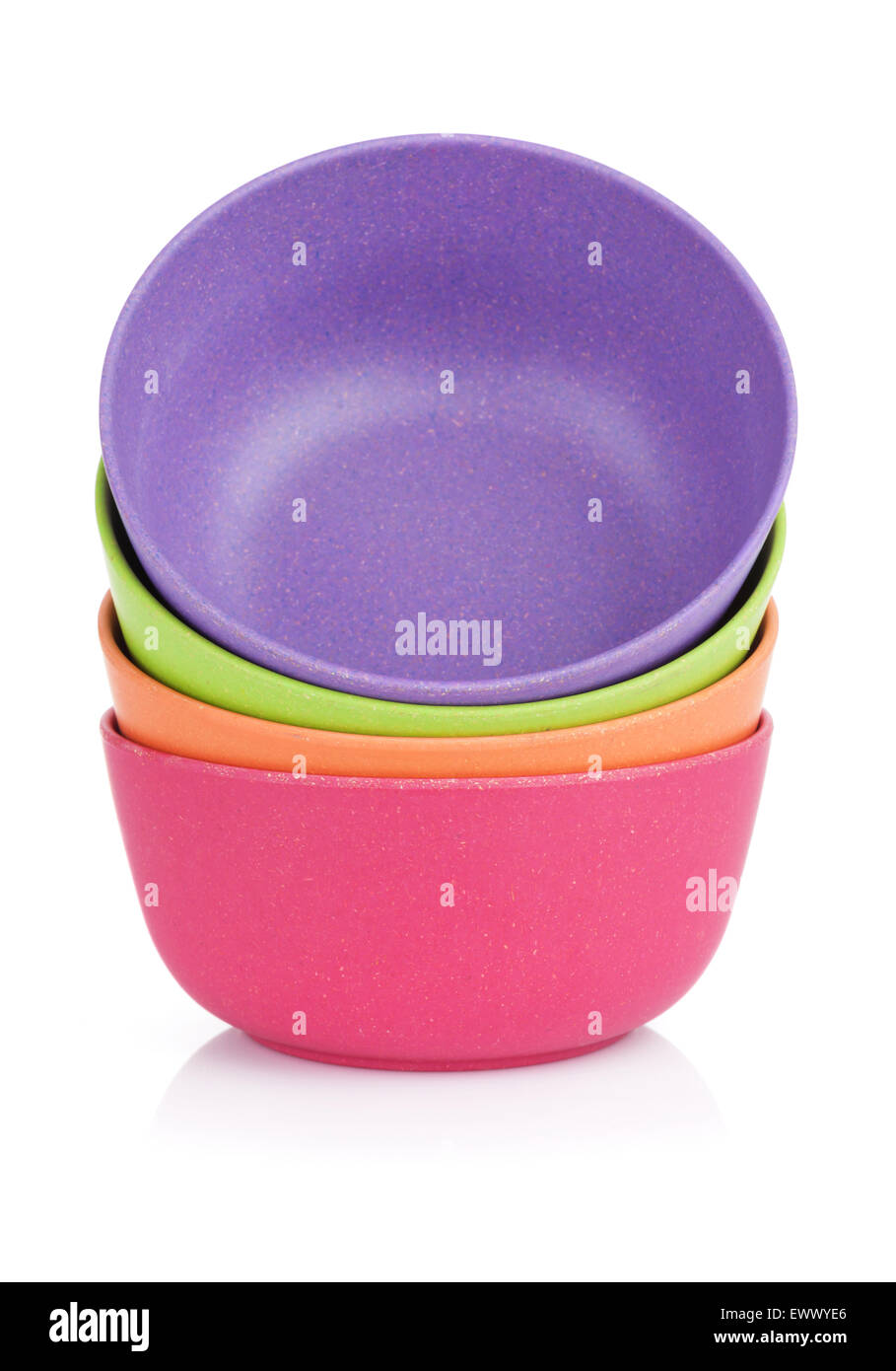 Colorful bowls. Isolated on white background Stock Photo - Alamy