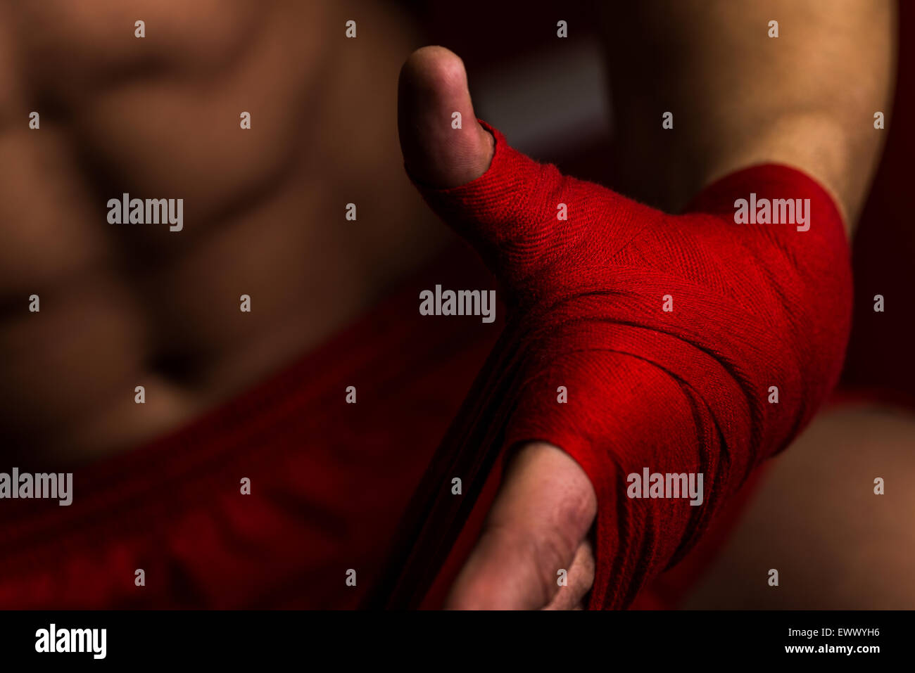 Boxer Getting Ready Stock Photo - Alamy