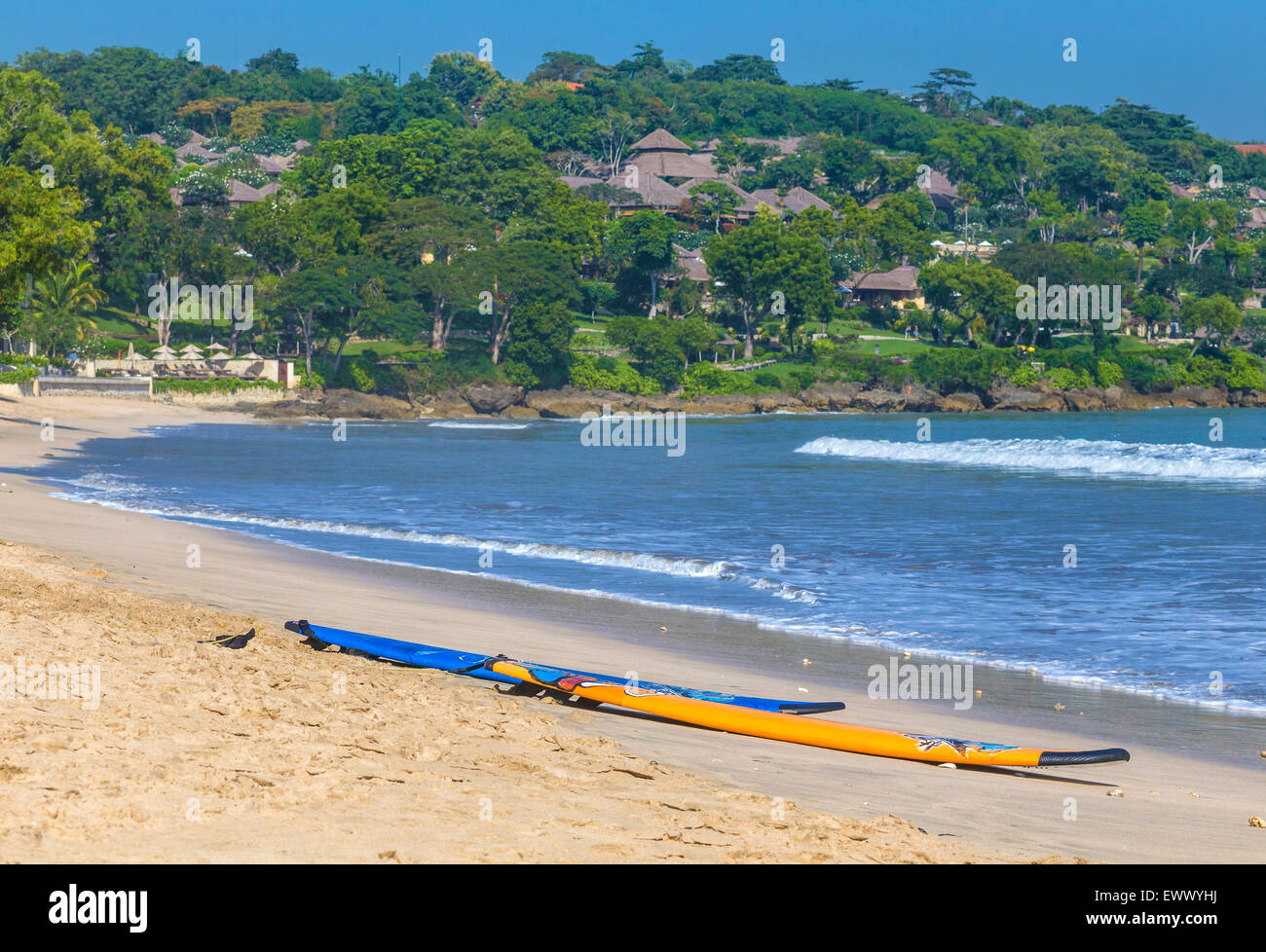 Surf boards on the beach Stock Photo - Alamy