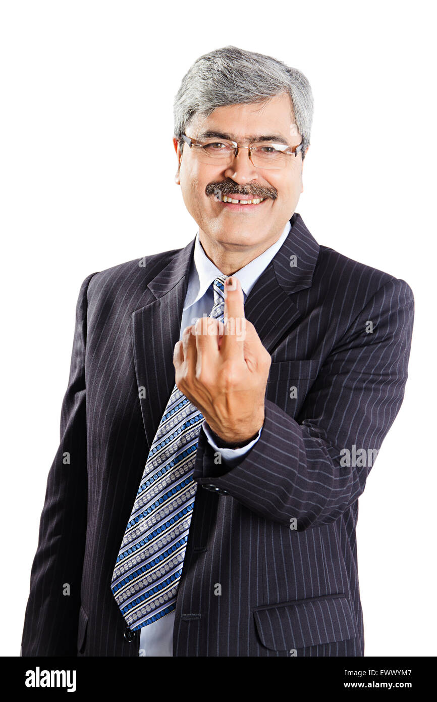 1 indian Business man finger Voting Stock Photo - Alamy