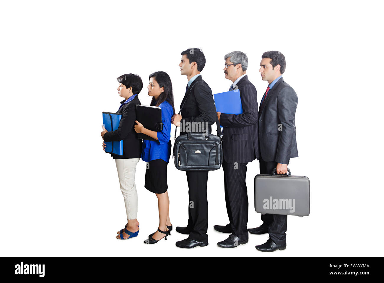 indian group Business partner standing Queue Stock Photo - Alamy