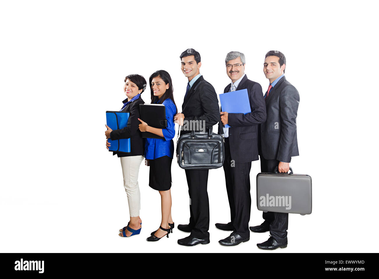 indian group Business partner standing Queue Stock Photo - Alamy