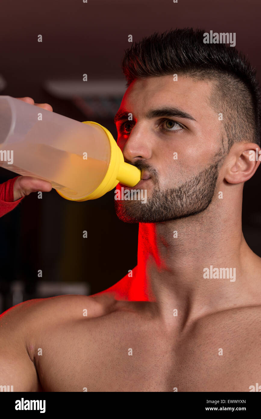 MMA Fighter With Protein Shaker Stock Photo - Alamy