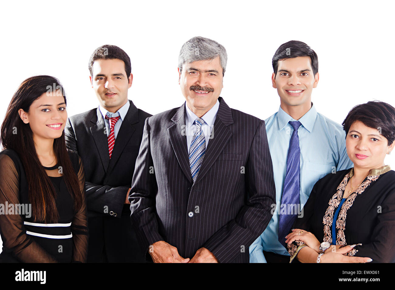 5 indian Business partner Standing pose Stock Photo - Alamy