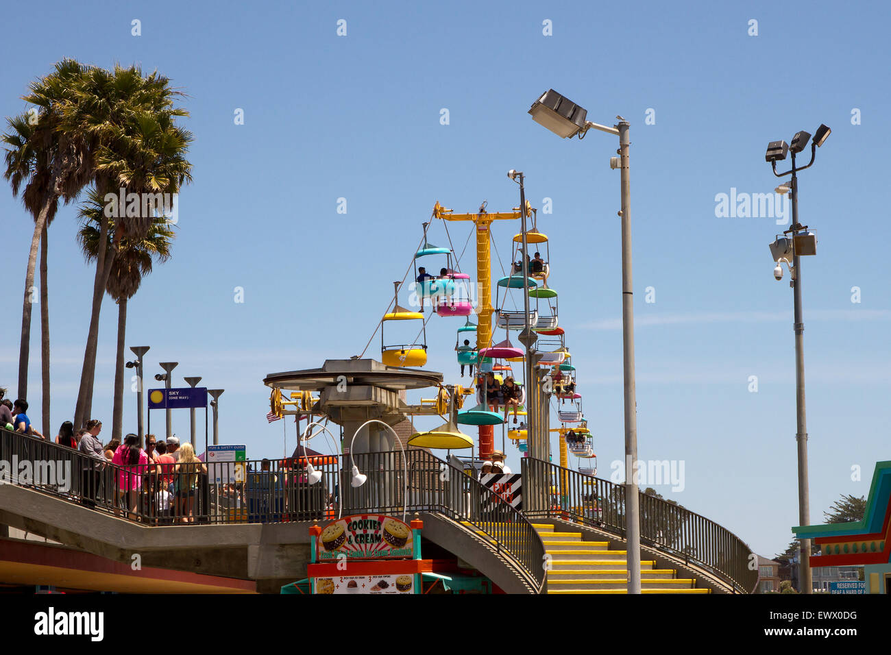 Sky Ride at Santa Cruz boardwalk Stock Photo - Alamy